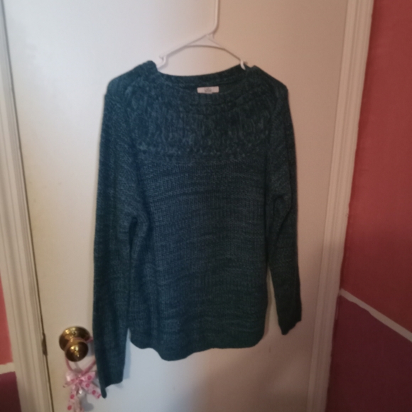 croft & barrow | Sweaters | Womens Petite Dark Bluegreen Sweater | Poshmark
